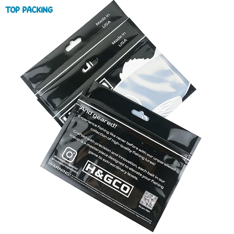 Custom 3 Side Seal Fish Bait Bag - Soft Plastic Lures Packaging