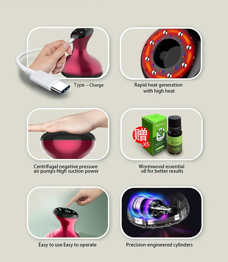 Smart Cupping Massager - Electric Vacuum Red Light Therapy