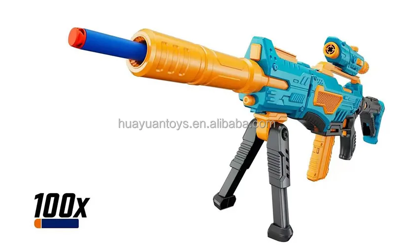 Kids Plastic Electric Automatic Soft Bullet Gun Shooting Toy Set ...
