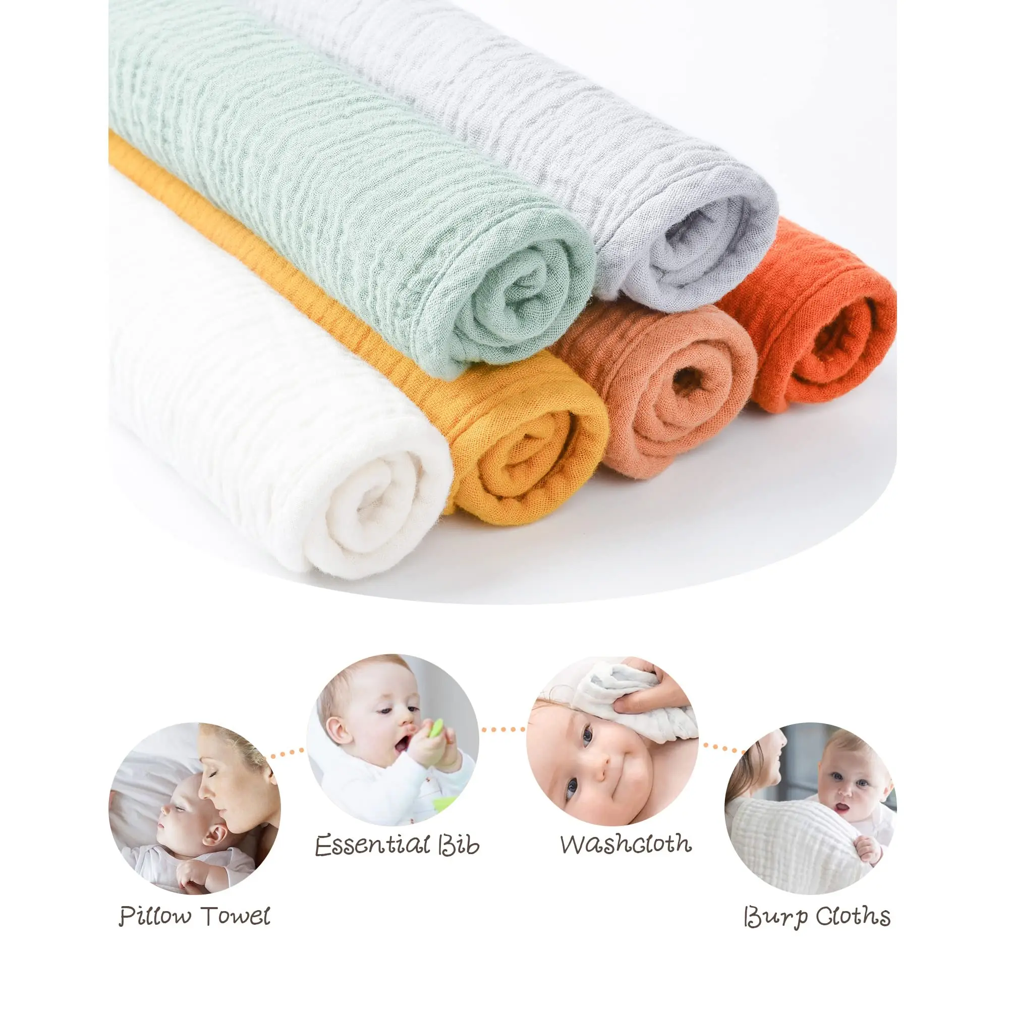 Plain Soft Toweling Baby Burp Cloth,Muslin Burp Cloth for Baby 100% ...
