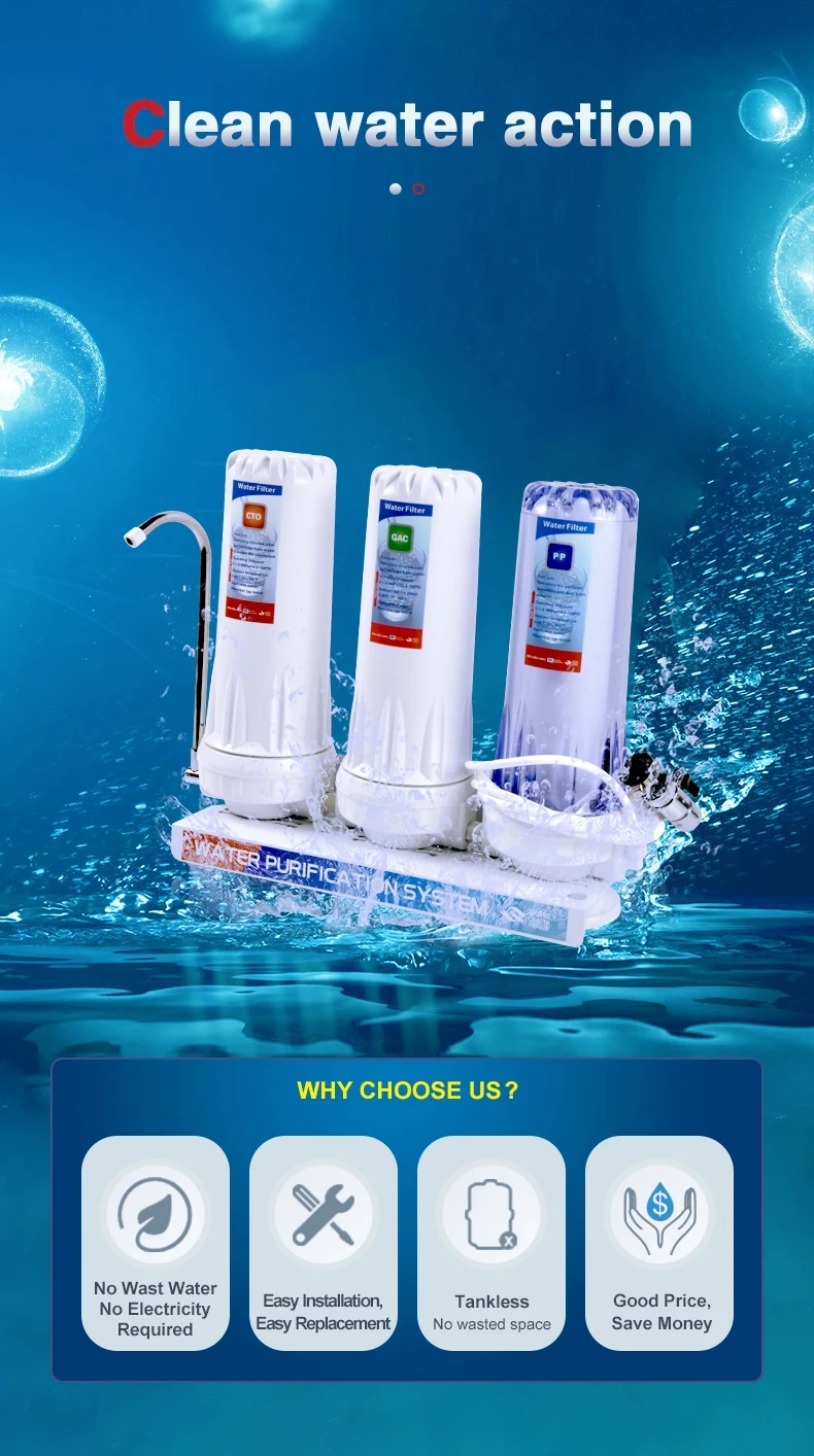 3 Stage Water Filter - Pure It Table Top Filtration System