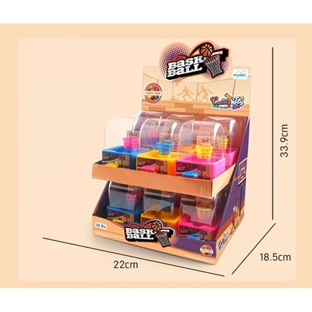 Game Machine Sweet Bubble Gum Ball Basketball Court Dispenser Candy ...