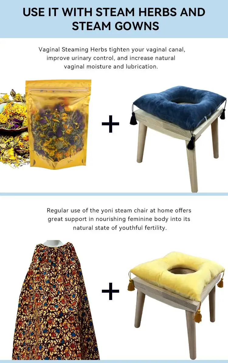 Convenience Yoni Steam Chair Wooden Vaginal Hardwood Steaming Stool ...