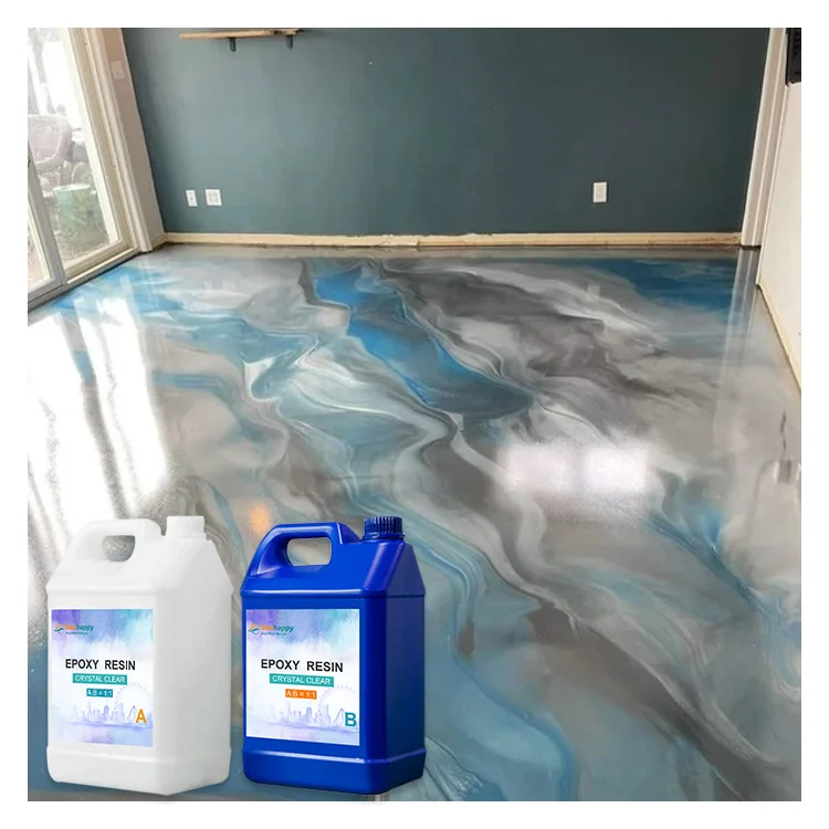 100% Solids Metallic Epoxy Floor Systems Color Sand Garage Metallic Epoxy Floor Coating Metallic ...