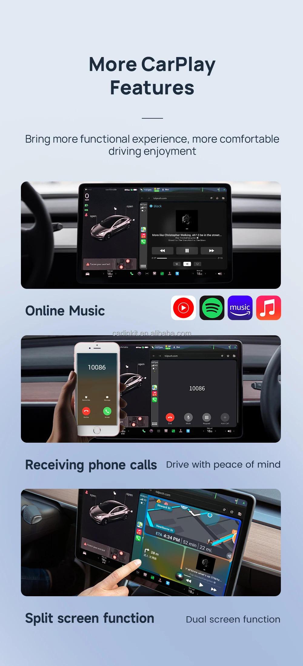 Carlinkit Wireless Carplay Dongle for Tesla Model 3 X Y S