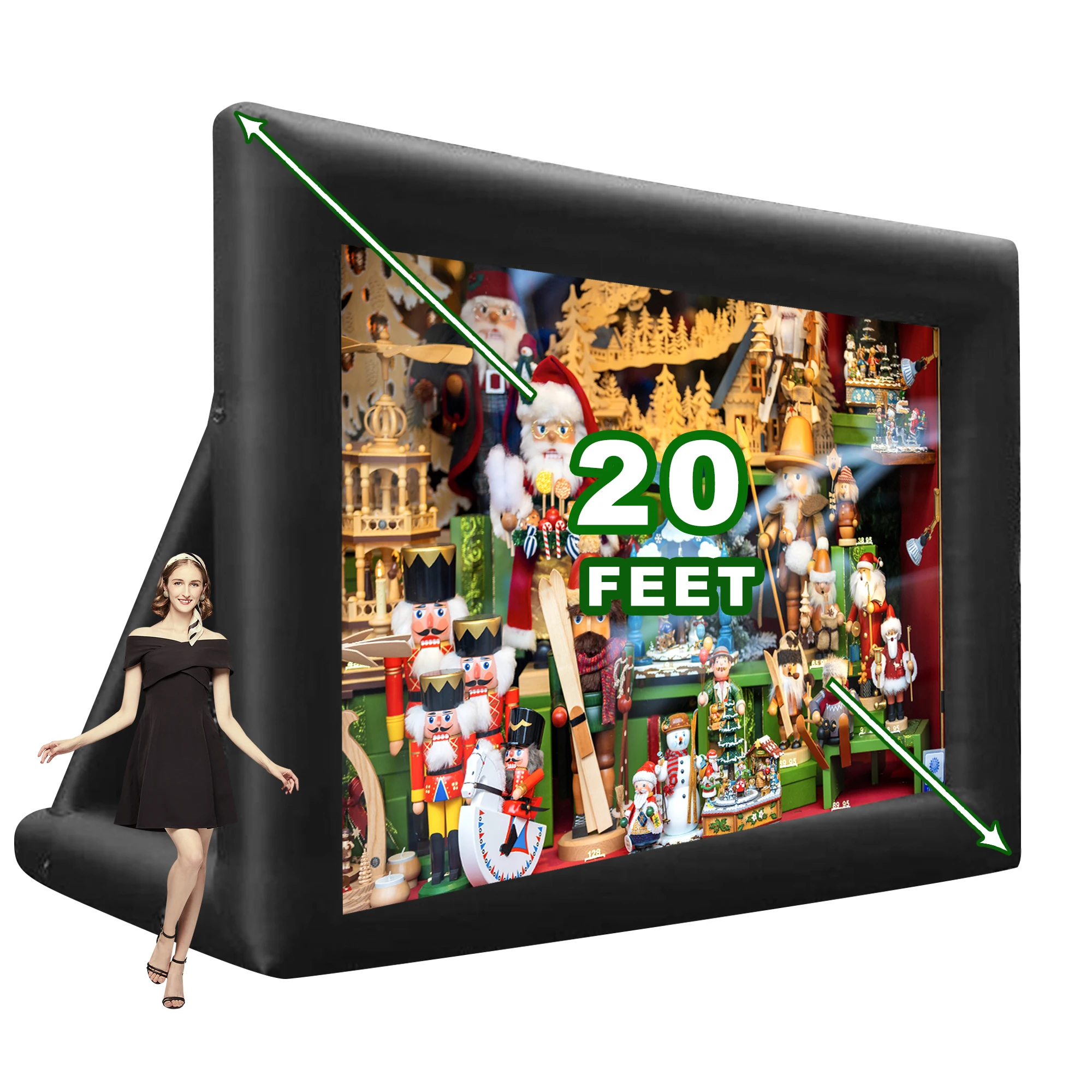 20ft Large Inflatable air Outdoor Projector Screen Inflatable Outdoor ...