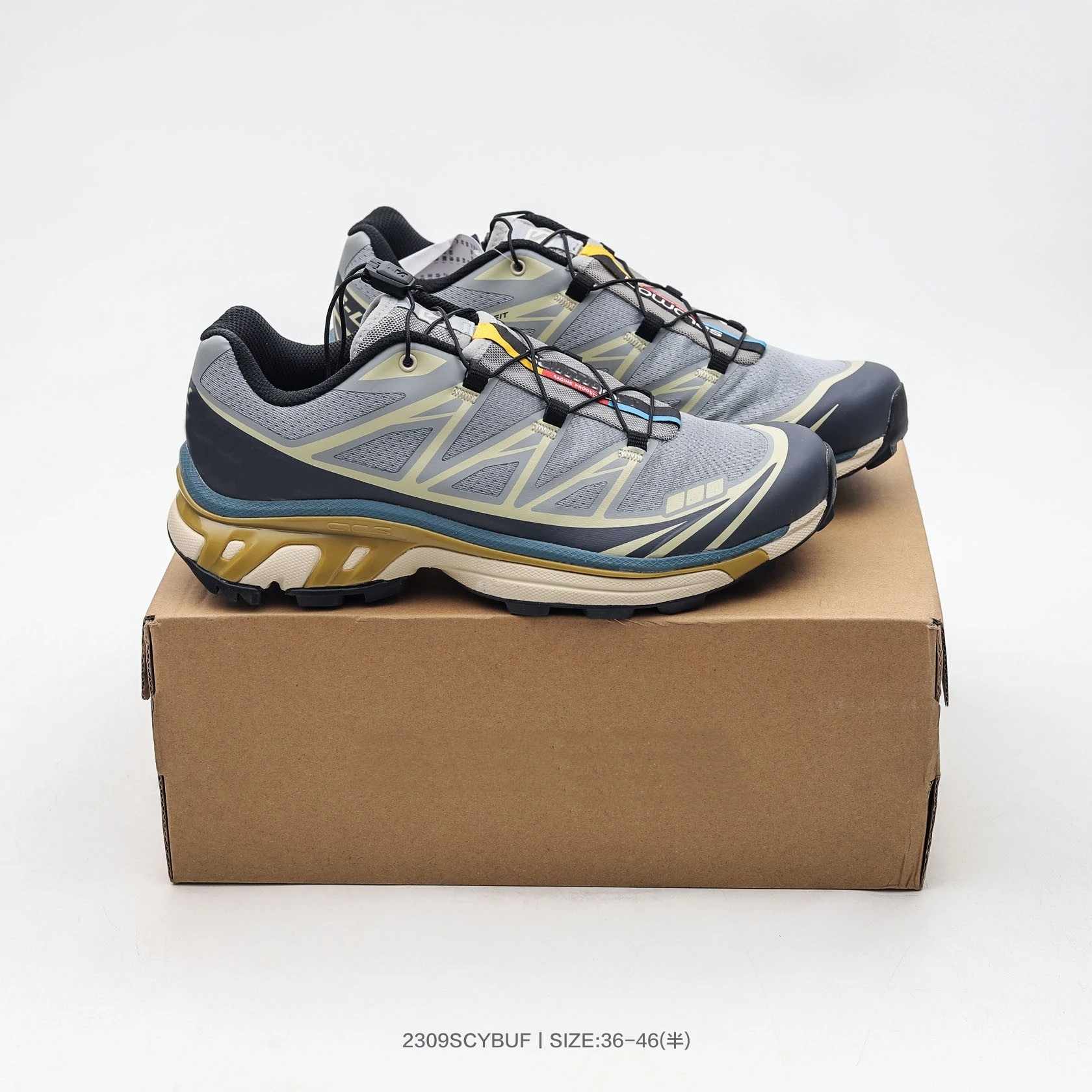 With Box Free Shipping Men's Hiking Shoes High Quality Solomons XT-6 EXPANSE All White Sneakers ...