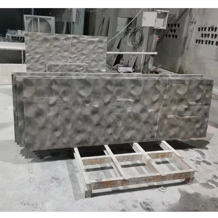 Custom Stone Wall Pencil Round Stripe Border Fluted Panel Slab Flute ...
