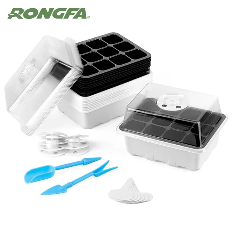 6 12 Cell Plant Seedling Box Grow Trays Garden Plant Nursery Pot Grow ...