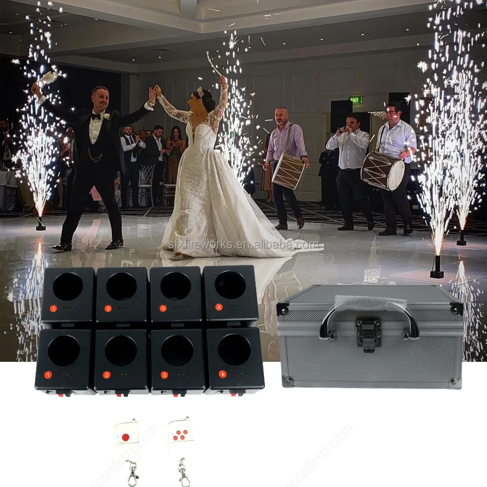 8 Cues Wedding Cold Pyro Fireworks Machine - Kesheng Firing System
