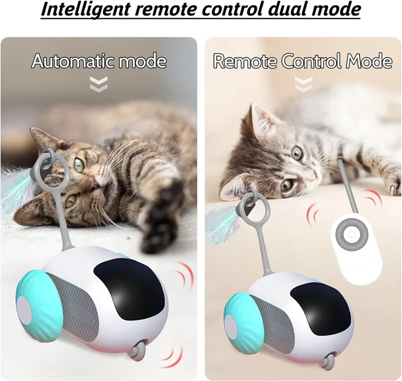 Smart Electric Remote Control Cat Toy Car Interactive Pet Car Toys ...