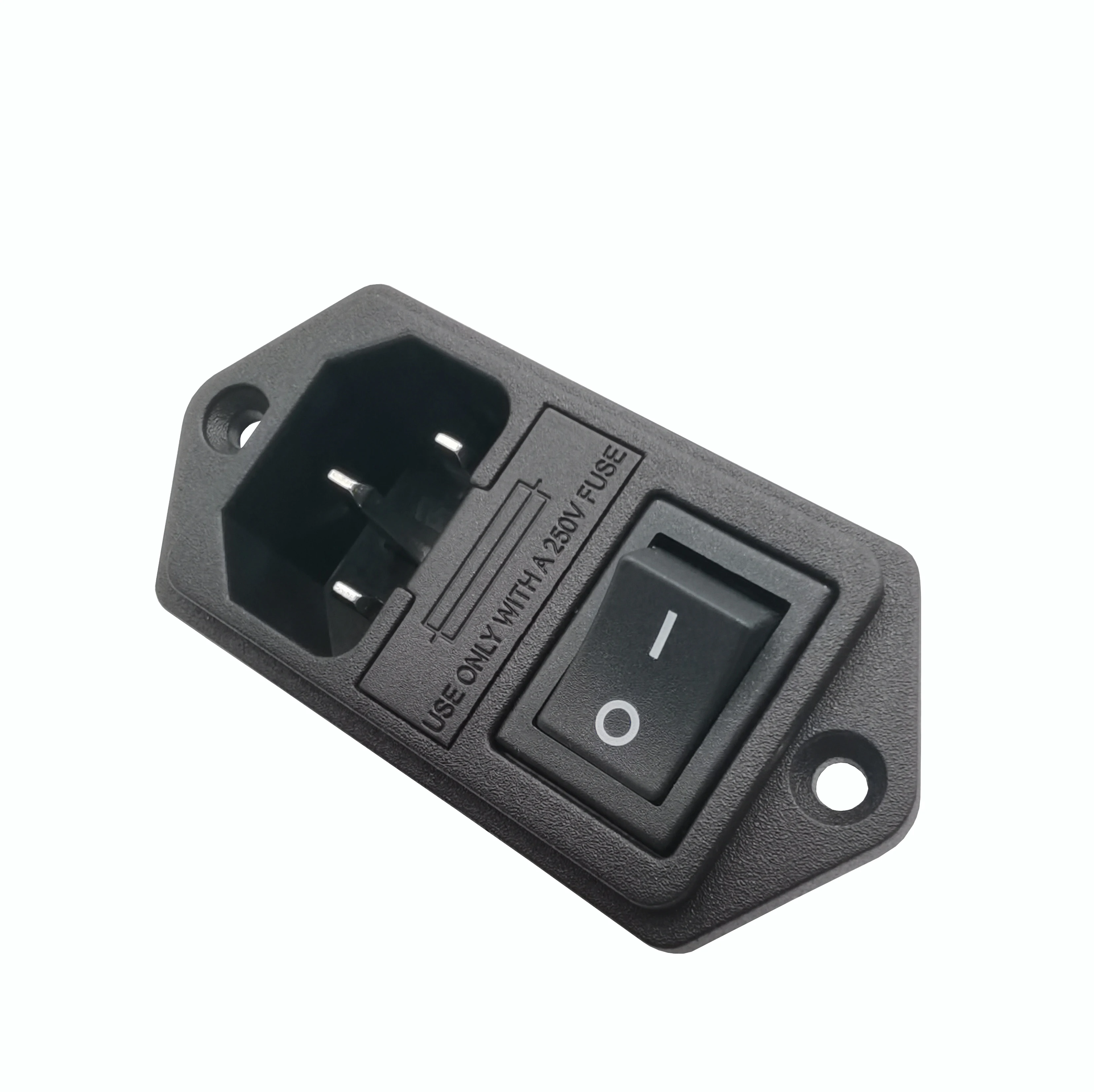 15a 250v Rocker Switch C14 Socket Fuse Inlet Module Plug For Home ...