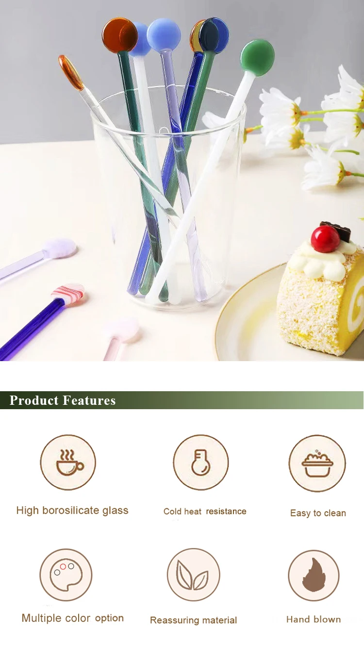 Colored Borosilicate Glass Bar Stirrer Dinking Stirrer Dishwasher ...