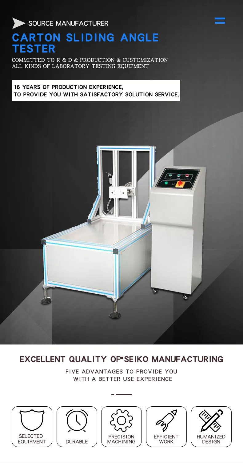 Carton Sliding Angle Tester/incline Friction Tester/packaging Box Anti ...
