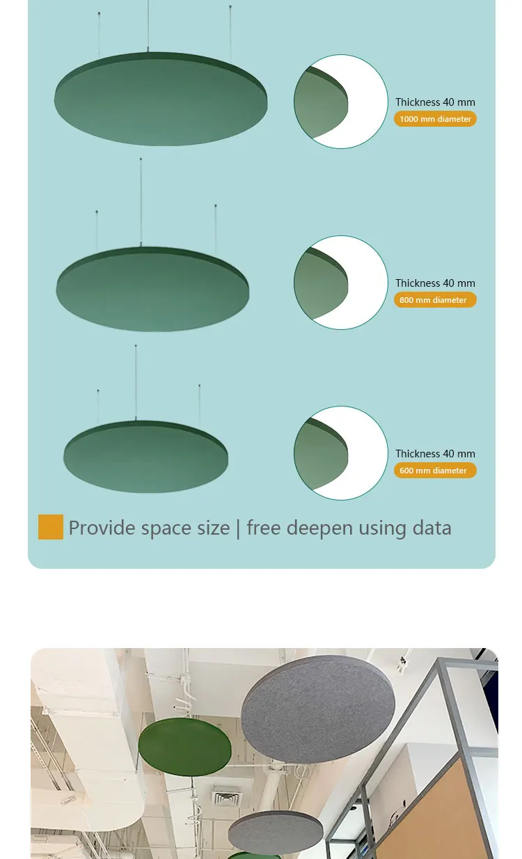 New Design Modern Studio Ceiling Pvc Ceiling Round Sound-absorbing ...