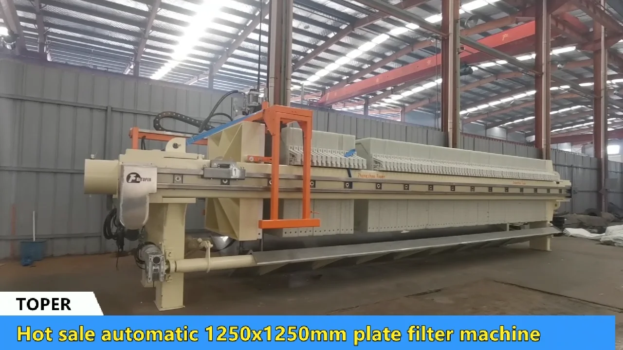 Beet Pulp Mud Dehydration Automatic Filter Press With Cloth Washing ...