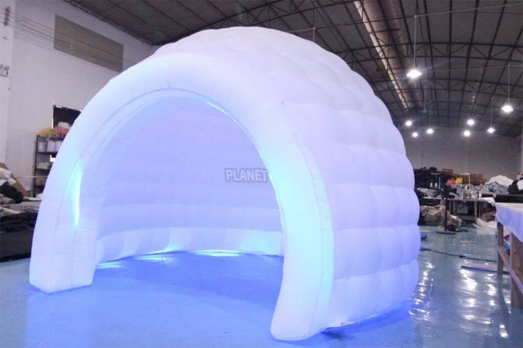 Outdoor Oxford Cloth LED Lighting Inflatable Snow Igloo Dome