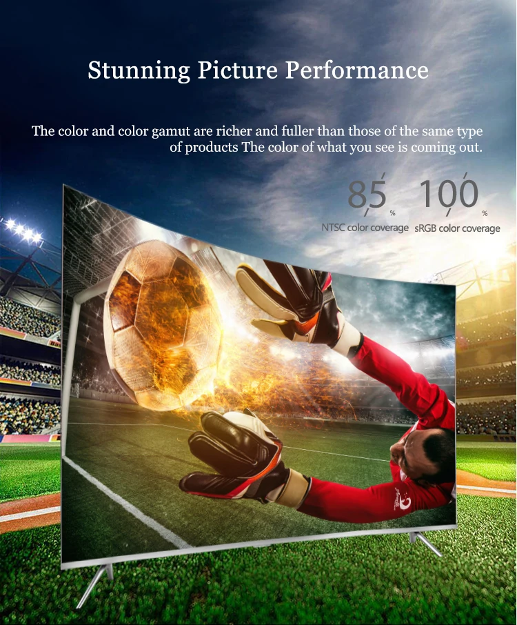 55inch Curved Led Tv Screen Ultra Hd 4k Television 55 Inch Smart Tv ...