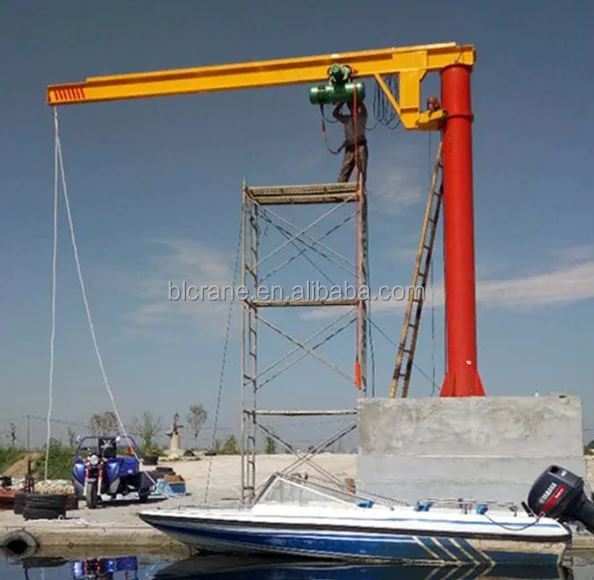 hot sale davit crane jib crane 3 ton wire rope electric hoist for ...