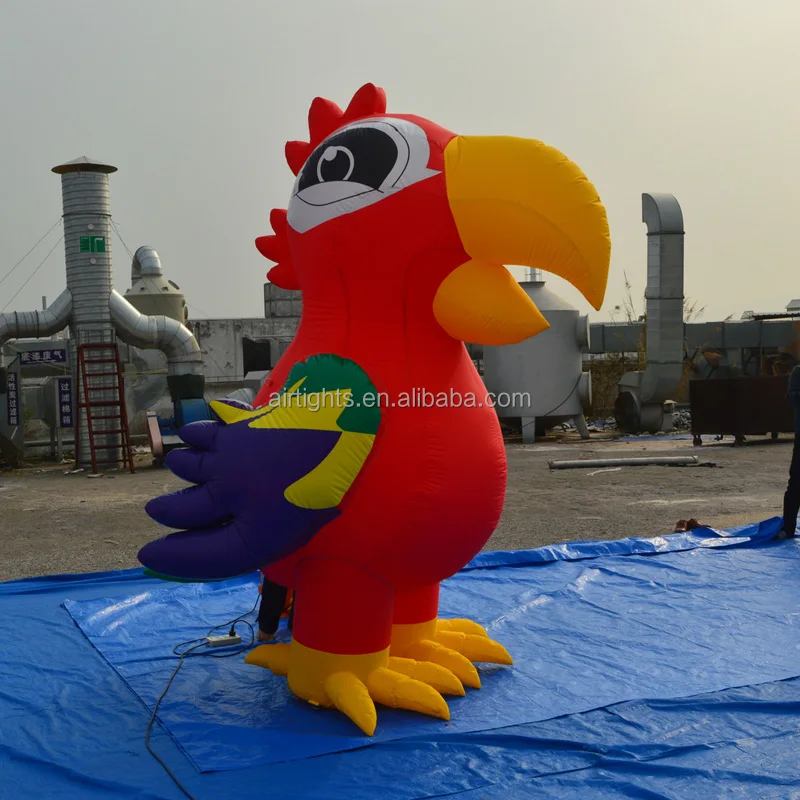 Outdoor Display Inflatable Animal Colorful Big Inflatable Parrot ...