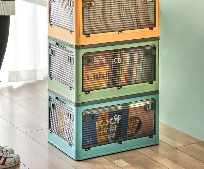 86l Bookcase Student Classroom Book Storage Box Plastic Foldable Book ...