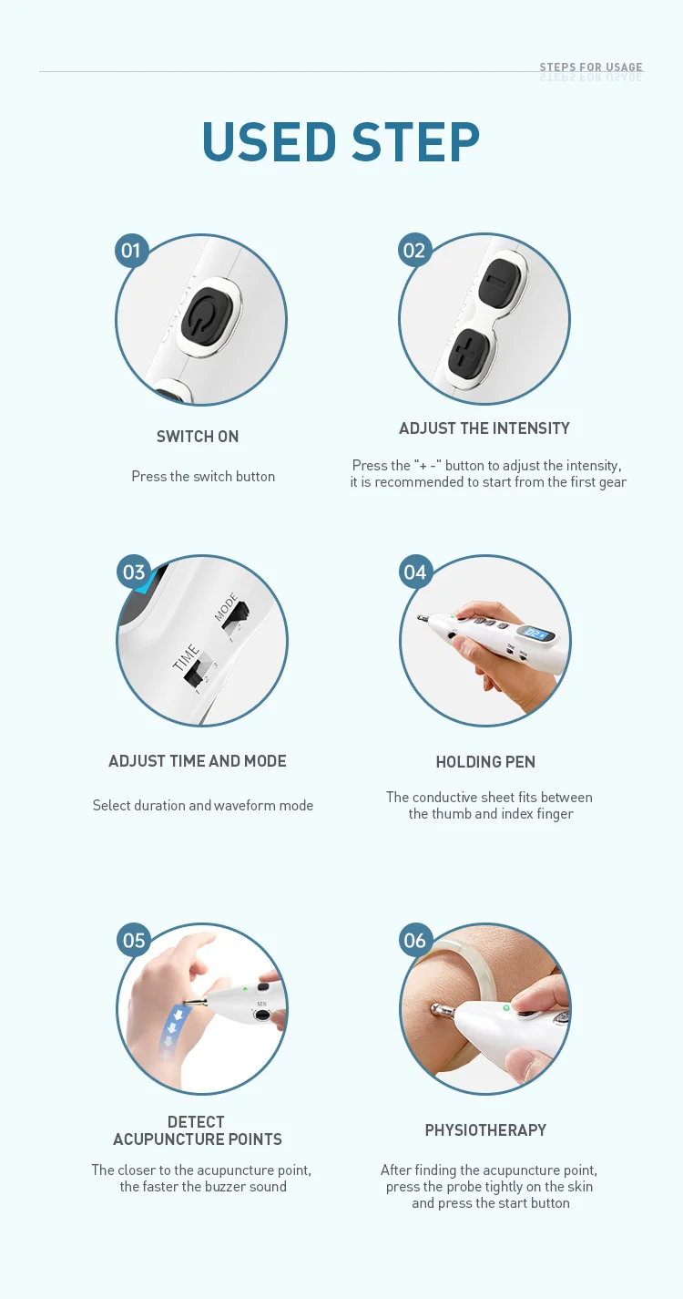 Hot Electro Acupuncture Point Stimulator - Piezo Pen Massage