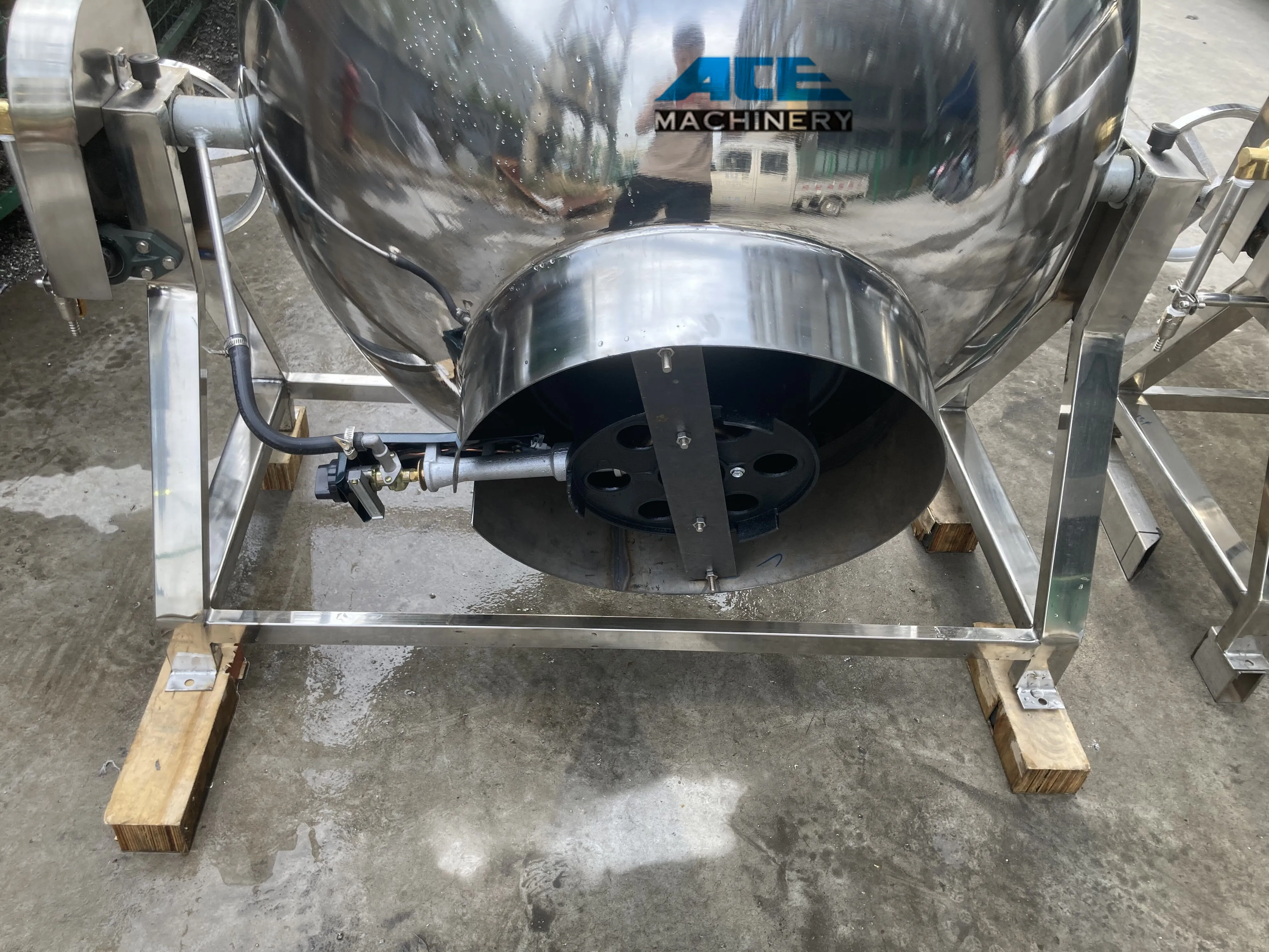 Double Jacketed Kettle - 50L Gas Cooking Boiling Machine
