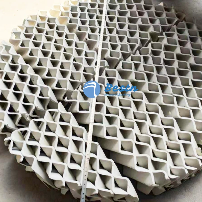 250y-700y Ceramic Corrugated Structured Packing For Scrubber ...