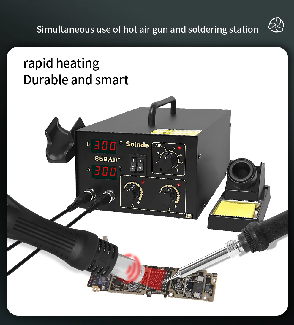 Nhà Cung Cấp Trung Quốc 852ad + 650w Pcb Hot Air Smd Rework Soldering ...