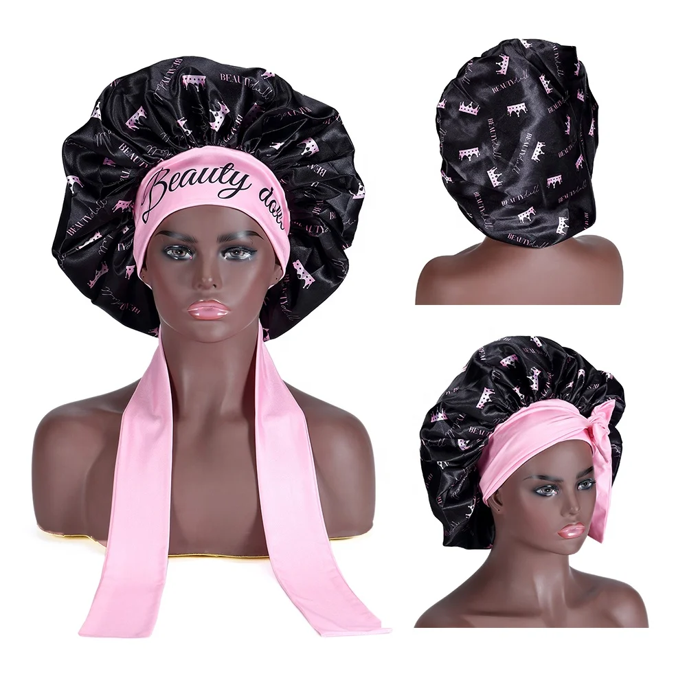 Custom Reversible Silk Bonnet - Satin Hair Wraps with Logo