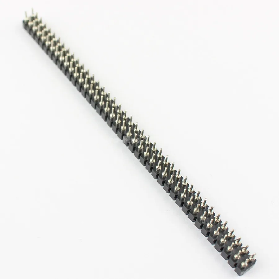 2.54mm Pitch 2x40 Pin 80p Female Connector Double Row Tin Round Pin ...