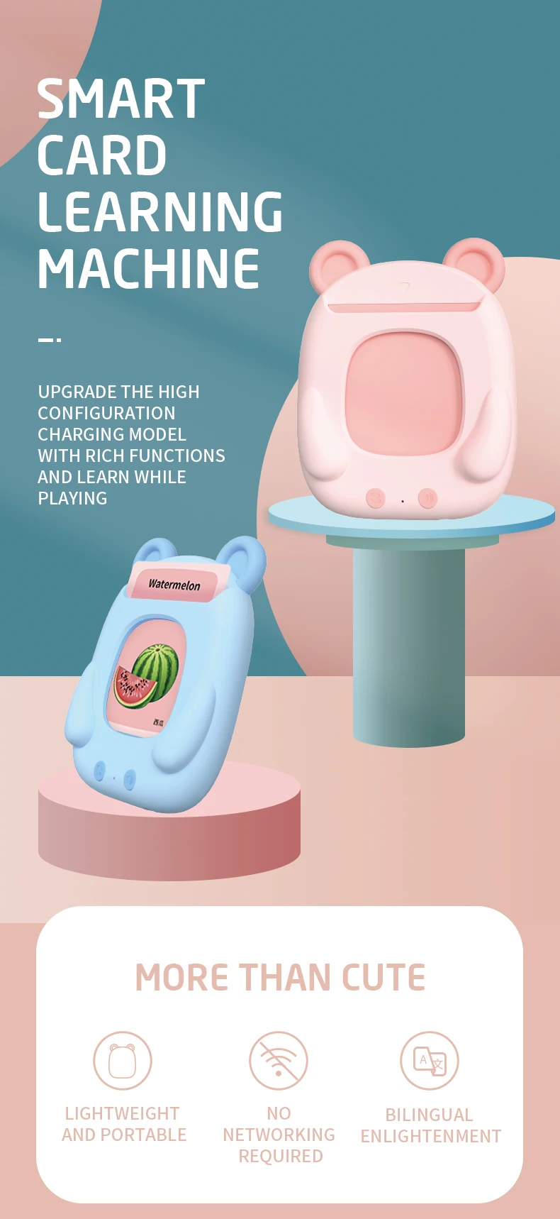 2025 Cute for Cat Shape Talking Machine Educational Early Cognition Toy ...