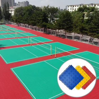 Tpe Outdoor Interlocking Flooring Tiles Volleyball Badmintoncourt Floor ...