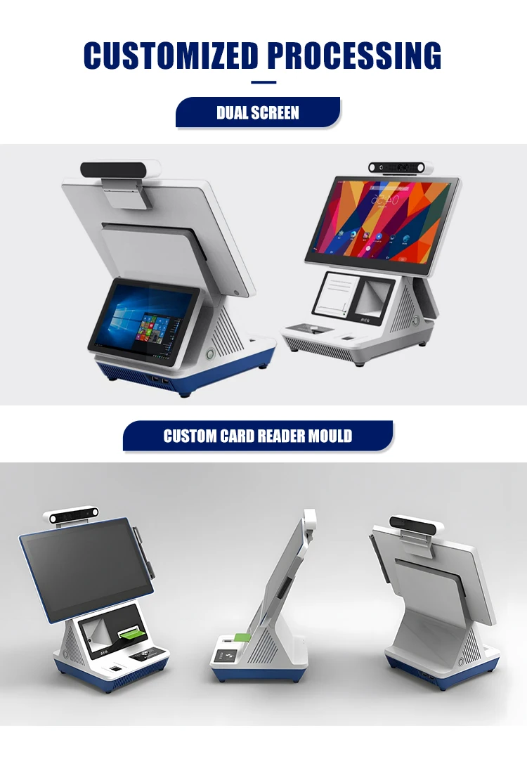 Oem Self Service Desktop Checkin Biometric Attendance Qr Code Nfc Rfid ...