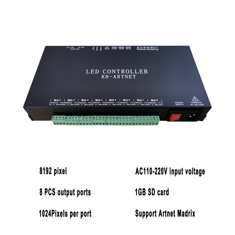 K8 K16 Artnet LED Strip Light Controllers - Programmable & Addressable