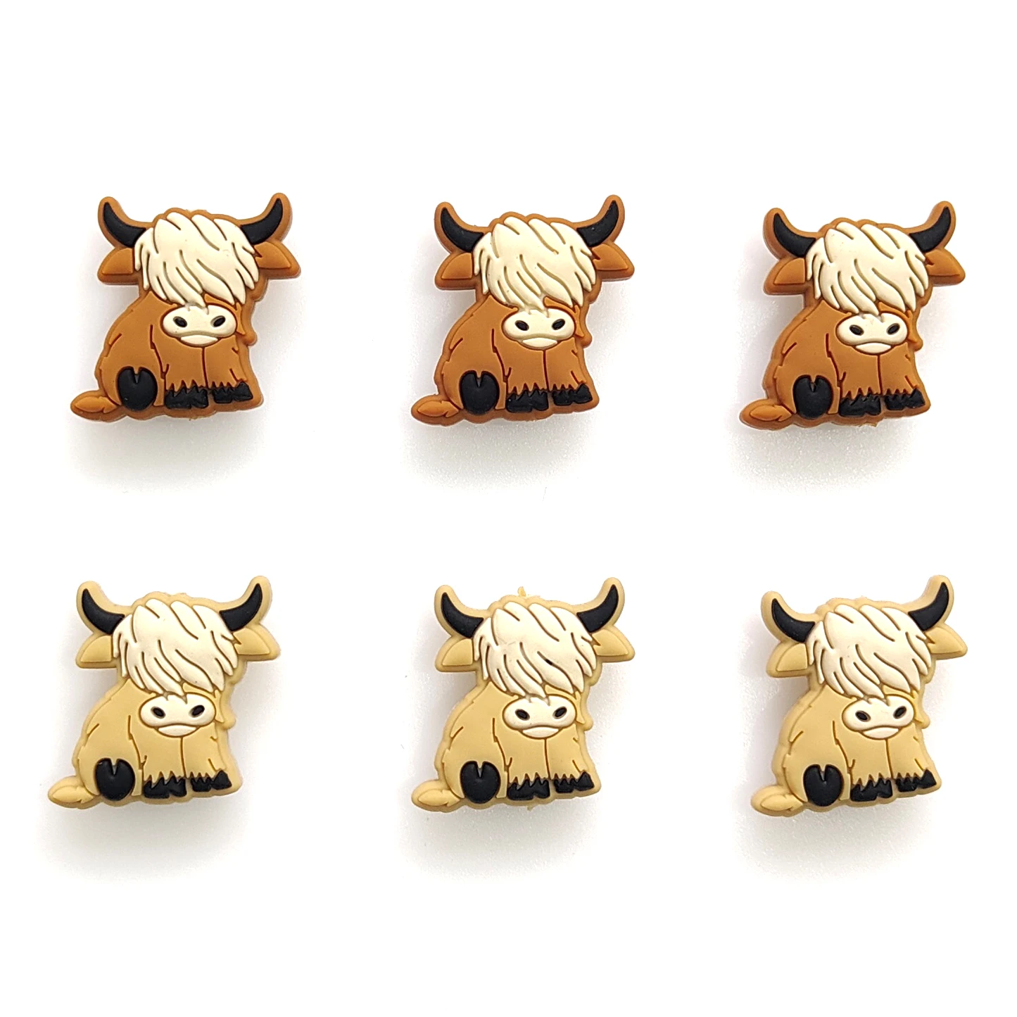 Highland Cow Silicone Beads Diy Jewelry Pacifier Chain Baby Silicone ...