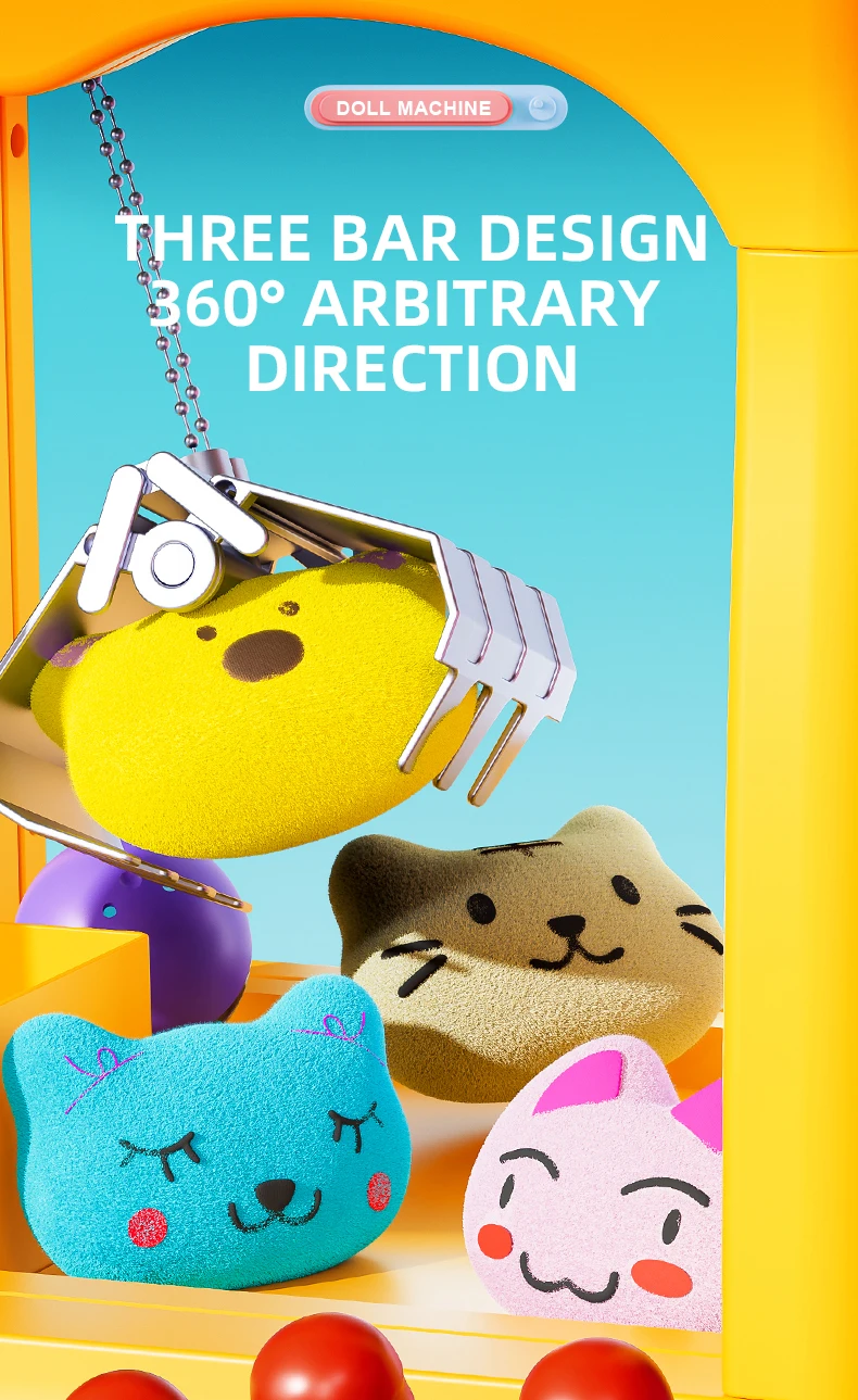 Qs Oem Odm Baby Fun Electric Doll Grabber Table Game Doll Catching ...