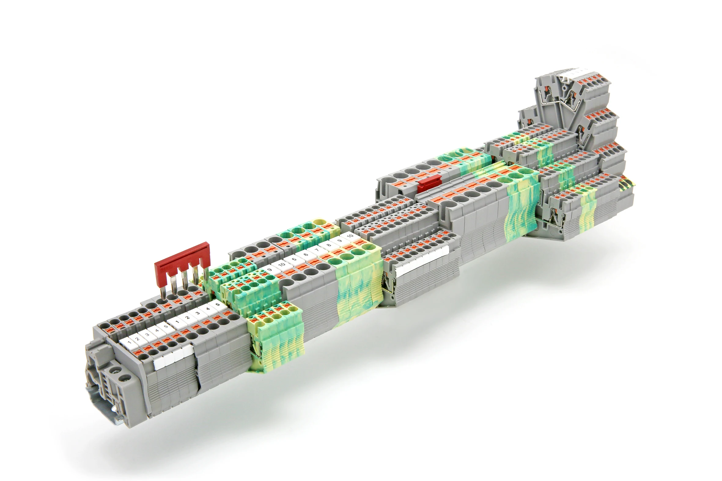 Din Rail Distribution terminal block Electrical Push-In Connection ...