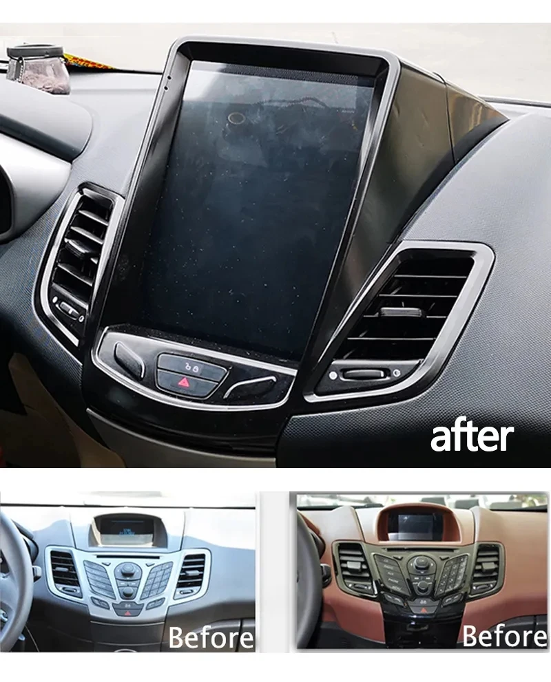 Android Tesla Vertical Screen Car Radio Player For Ford Fiesta 2009 ...