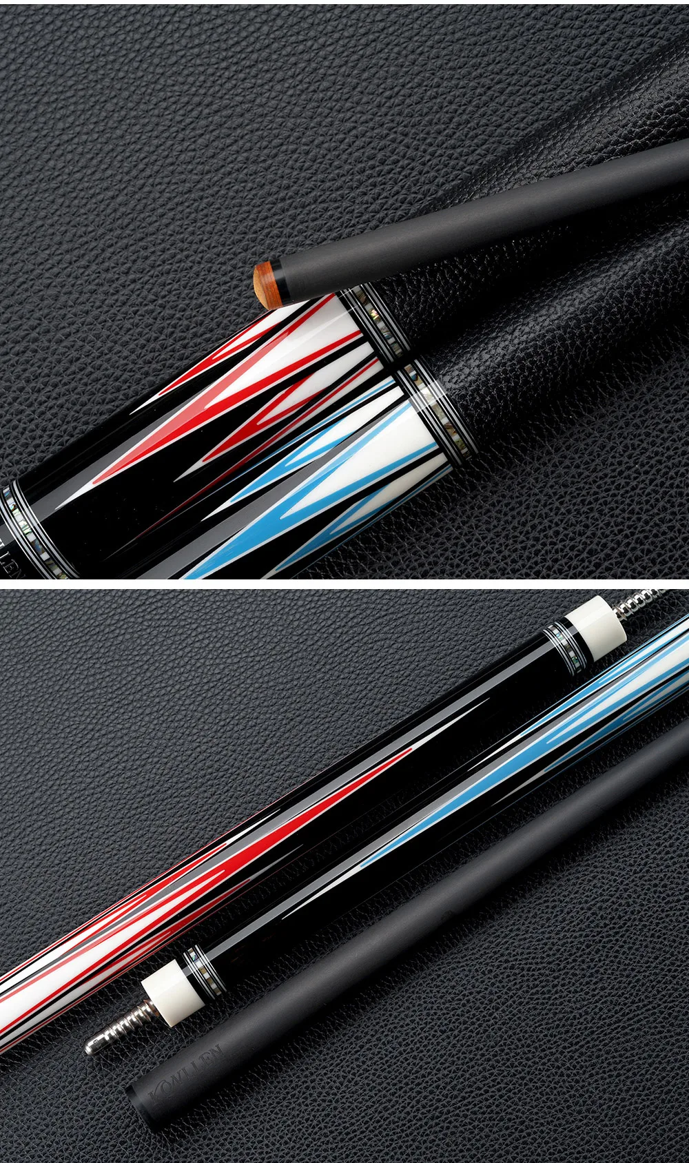 Handmade High Quality Carbon Fiber Pool Cue Abalone Shell Inlaid Grip ...