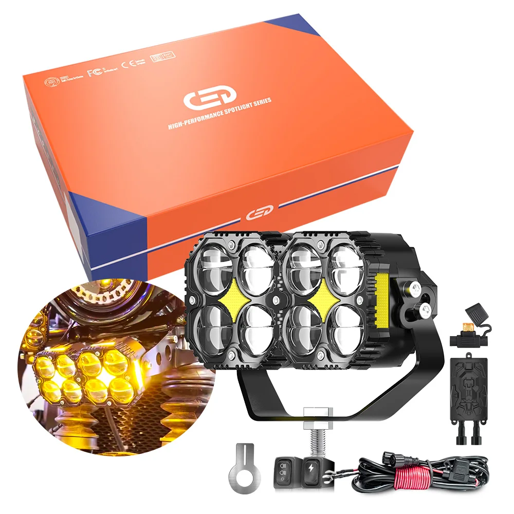 MOTOLED exploradoras para moto led auxiliary fog light 8 lamp for ...