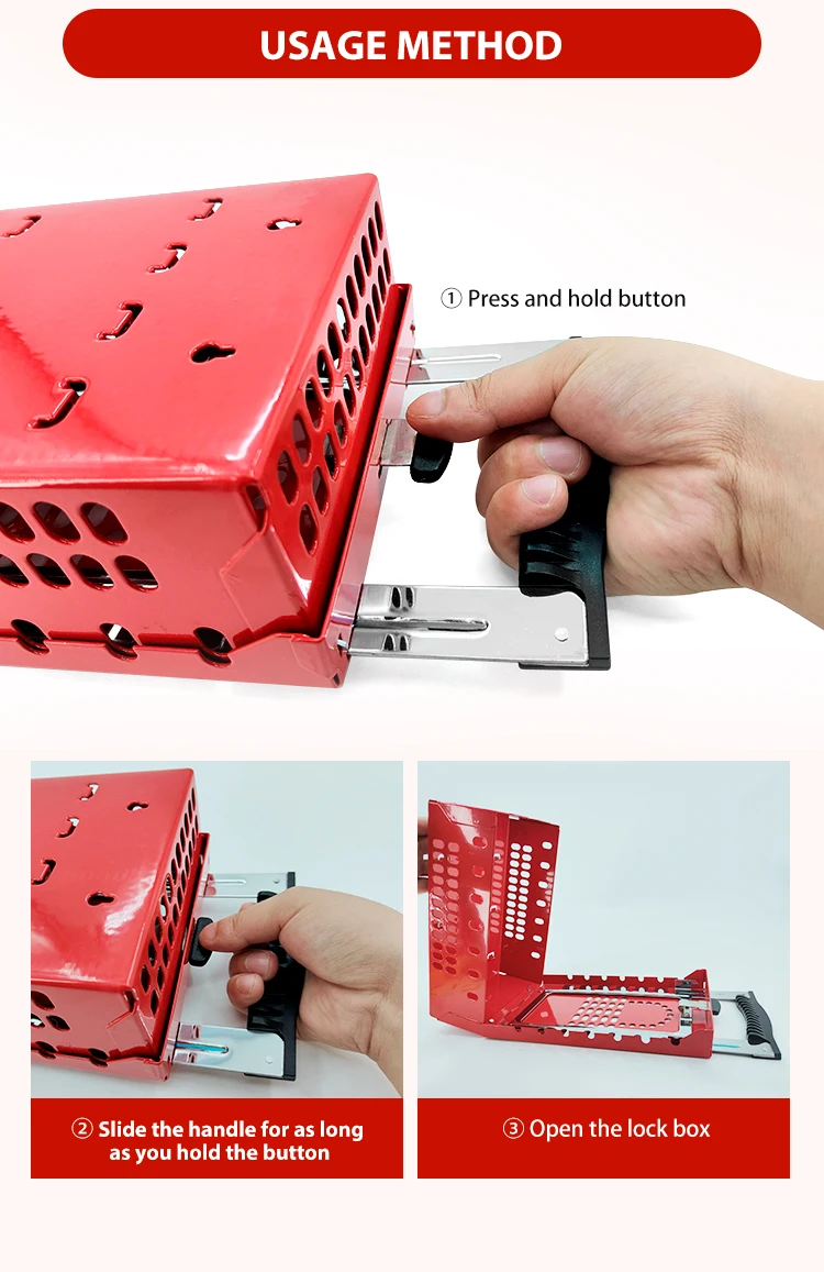 Wall Mounted Portable Integrated Lockbox Steel Lock Box Lockout Station ...