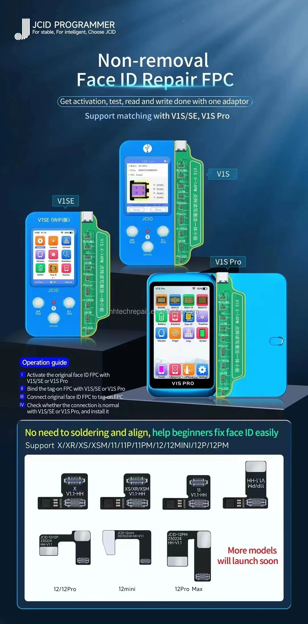 V1SE 2023 NEW Upgrade V1SE Programmer for iPhone X-14 FACE ID ...