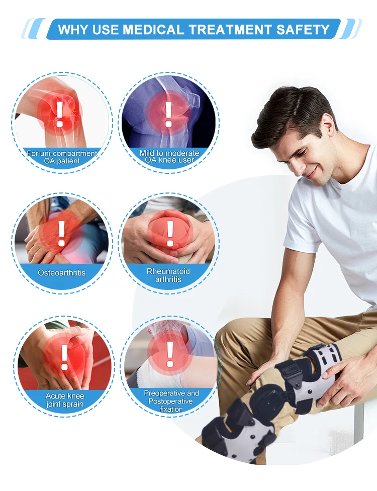 Chk-kn-003 Medical Hinged Knee Support Adjustable Orthopedic Rom Knee ...