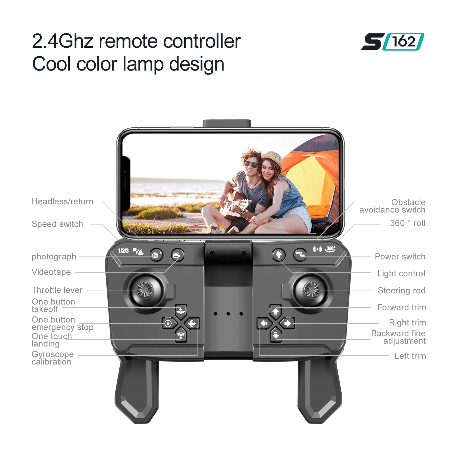 2023 Hot Sell New Design Foldable S162 Professional 4k Camera With Obstacle Avoidance Mini Drone ...