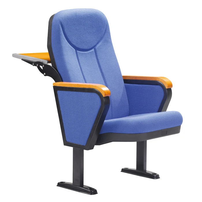 Wooden Arm Auditorium Chair with Back Folding Writing Table