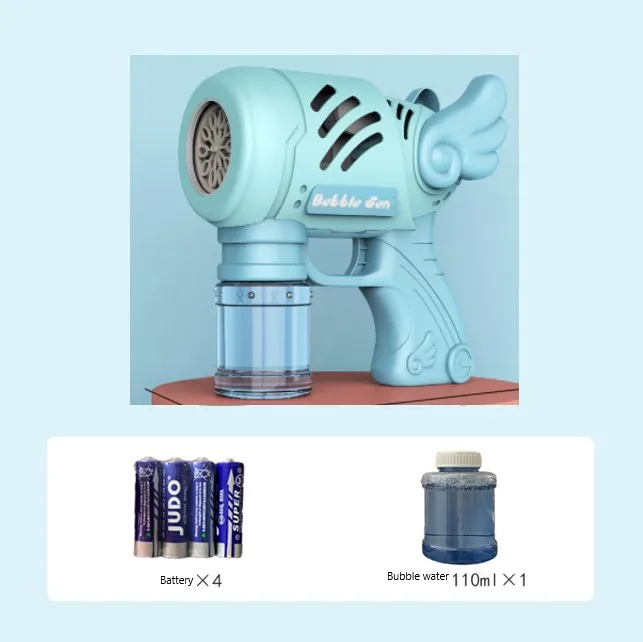 Tik Tok Popular Bubble Gun Angel 10 Holes Automatic Bubble Machine Toy ...