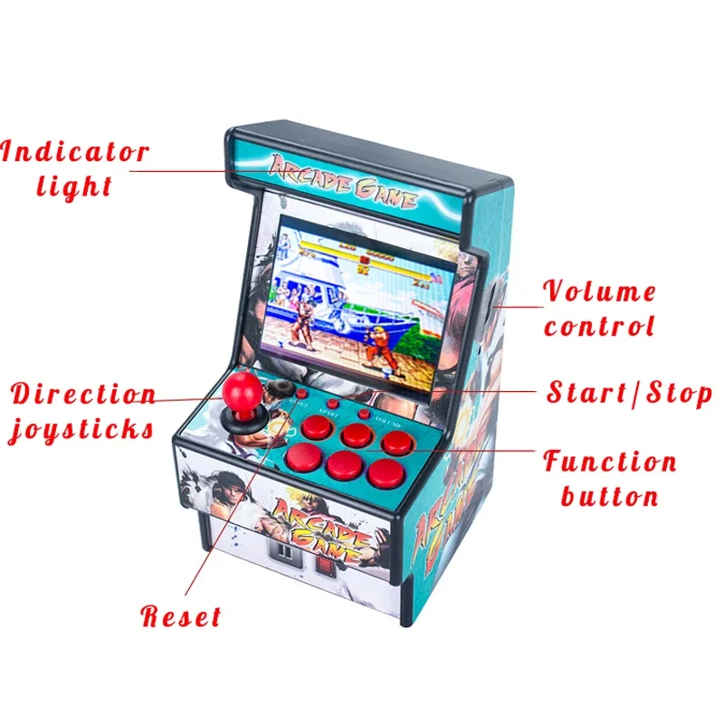 Mini Arcade 2.8 Inch Screen Handheld Game Console 156 Retro 16-Bit ...