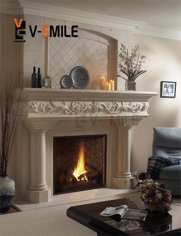 Decorative Stone Wall Panels Outdoor Fireplace Stone Fireplace Mantel ...