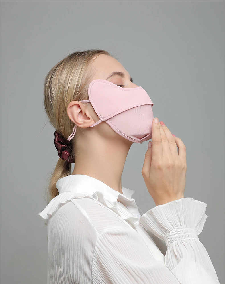 Ice Silk Uv Full Face Outdoor Sun Protector Protection Mask Washable ...